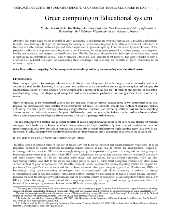 (DOC) Green computing in Educational system