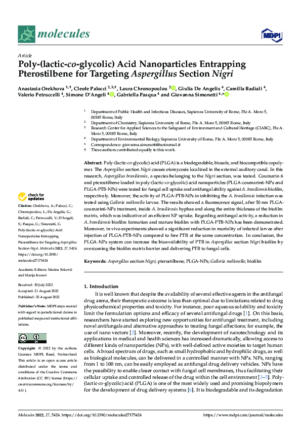 (PDF) Poly-(lactic-co-glycolic) Acid Nanoparticles Entrapping Pterostilbene for Targeting ...