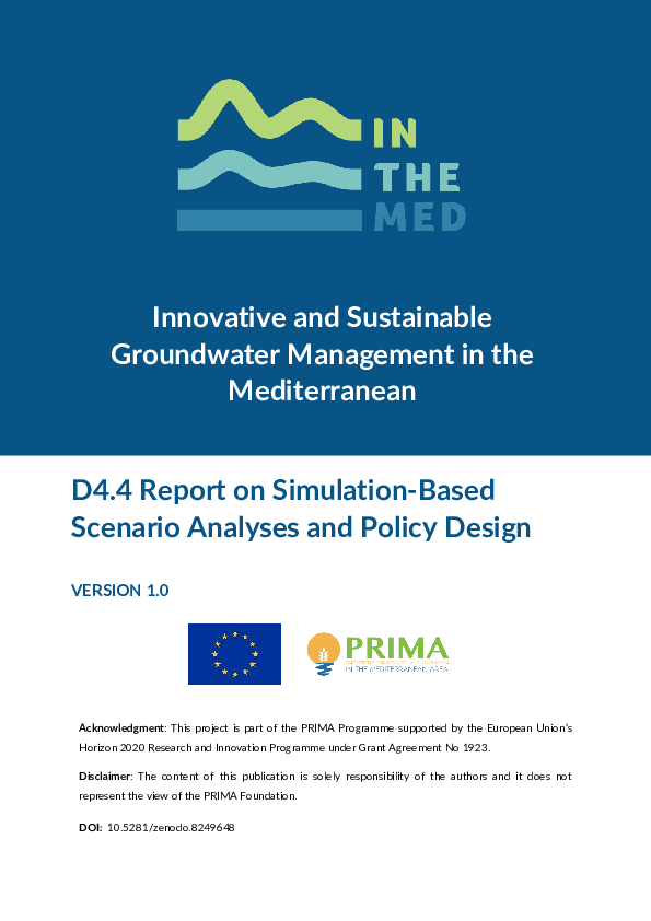 (PDF) InTheMED D4.4 Report on Simulation-Based Scenario Analyses and Policy Design Files | Ali ...