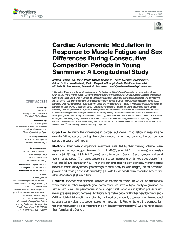 Pdf Cardiac Autonomic Modulation In Response To Muscle Fatigue And Sex Differences During