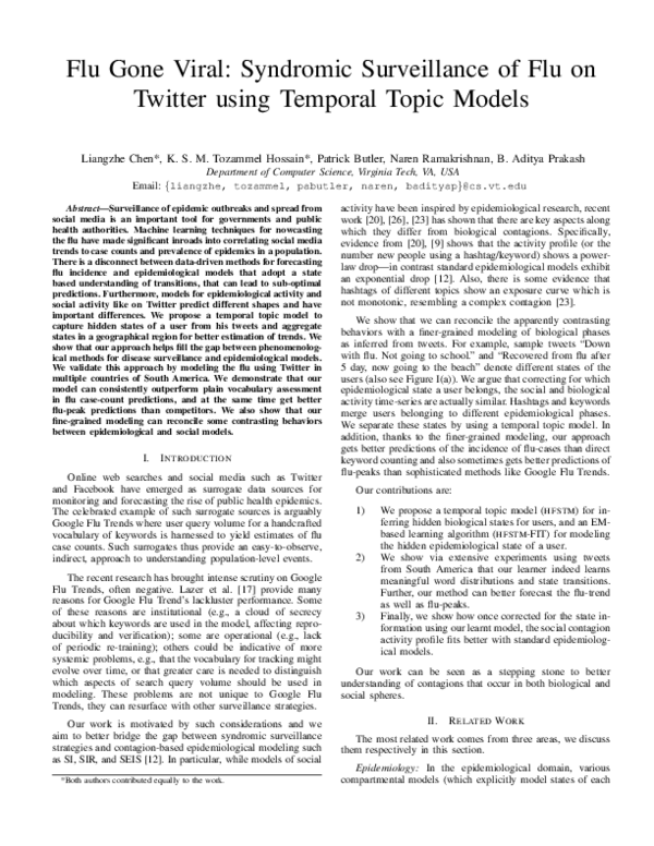 (PDF) Flu Gone Viral: Syndromic Surveillance of Flu on Twitter Using ...