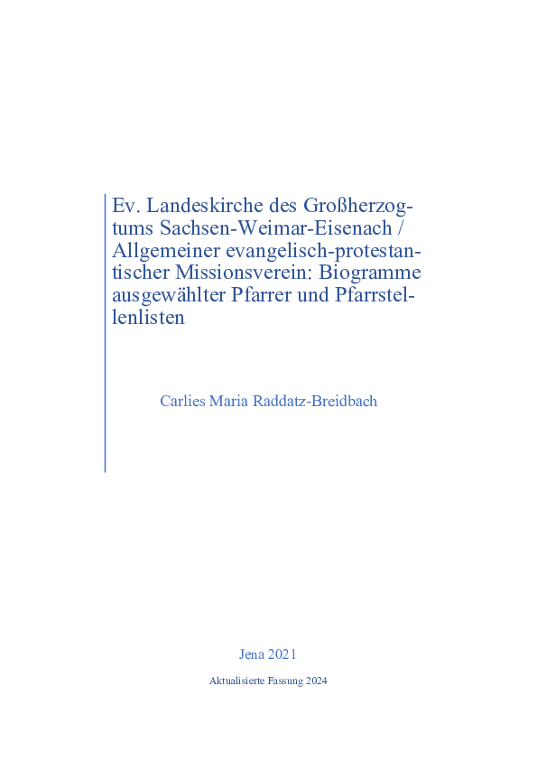 (PDF) Ev. Landeskirche des Großherzogtums Sachsen-Weimar-Eisenach ...
