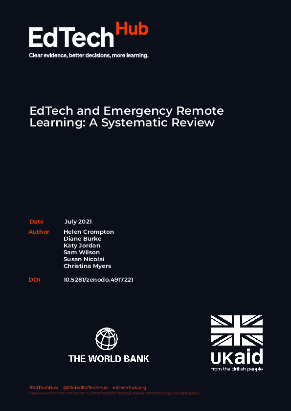 (PDF) EdTech and Emergency Remote Learning: A Systematic Review