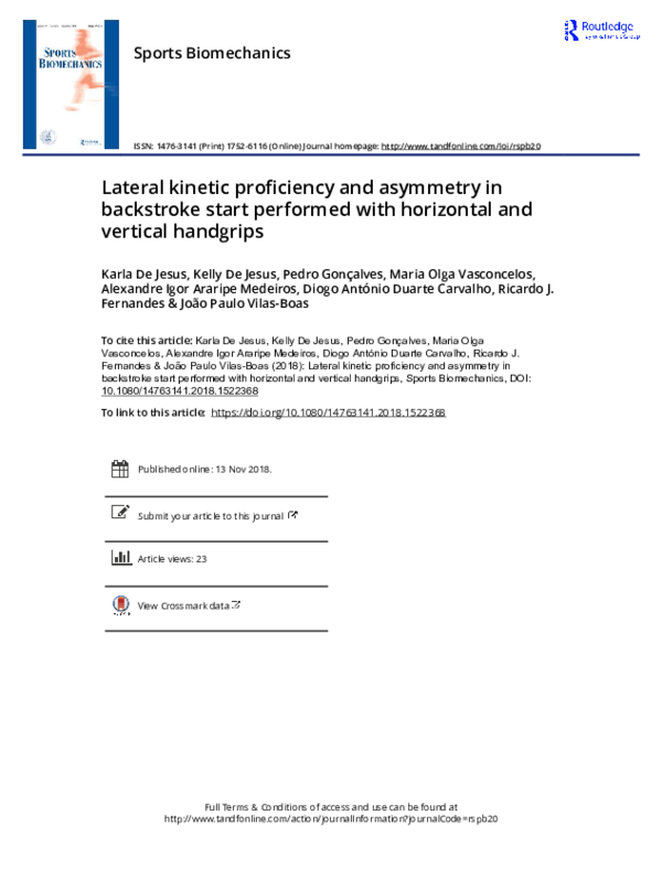 (PDF) Lateral kinetic proficiency and asymmetry in backstroke start ...