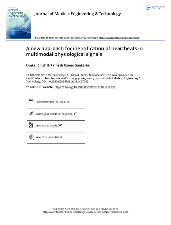 (PDF) A new approach for identification of heartbeats in multimodal ...