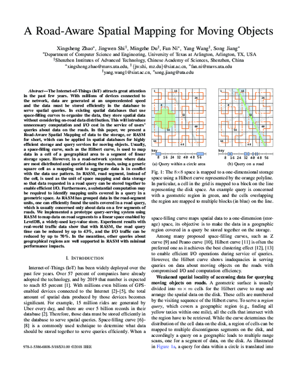 (PDF) A Road-Aware Spatial Mapping for Moving Objects