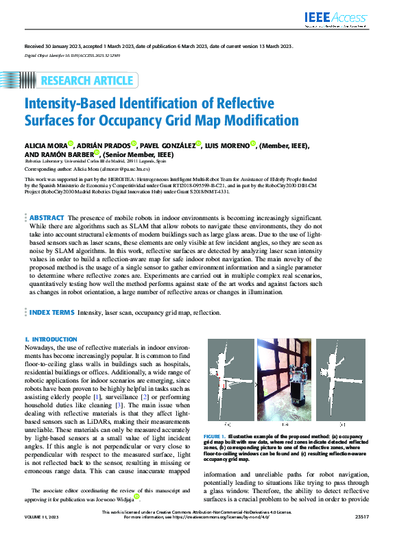 (PDF) Intensity-Based Identification of Reflective Surfaces for Occupancy Grid Map Modification ...