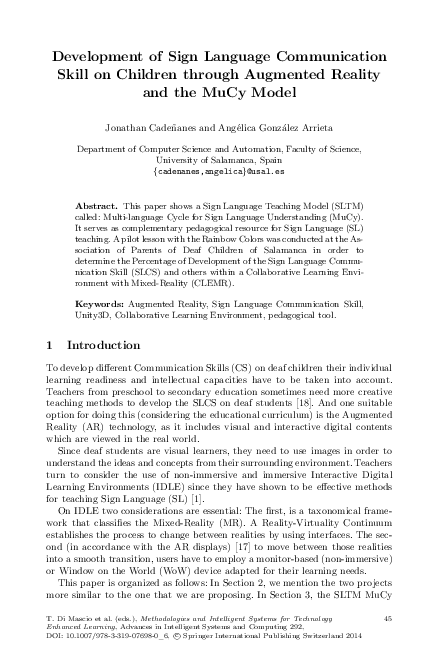 (PDF) Development of Sign Language Communication Skill on Children ...