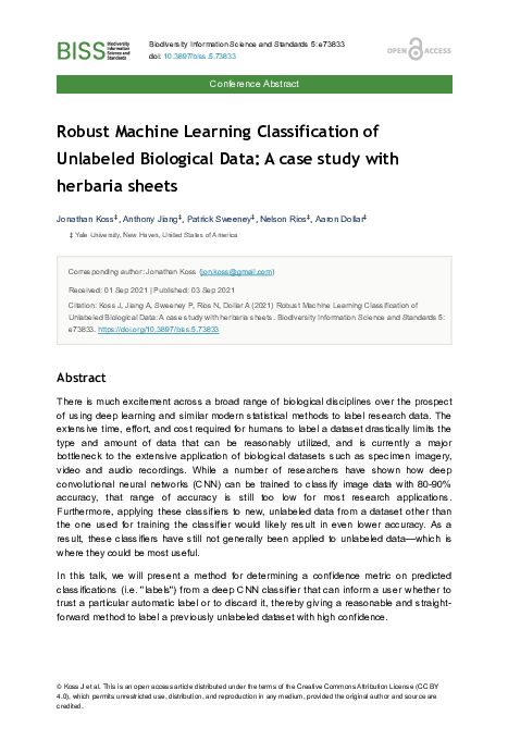 (PDF) Robust Machine Learning Classification of Unlabeled Biological ...