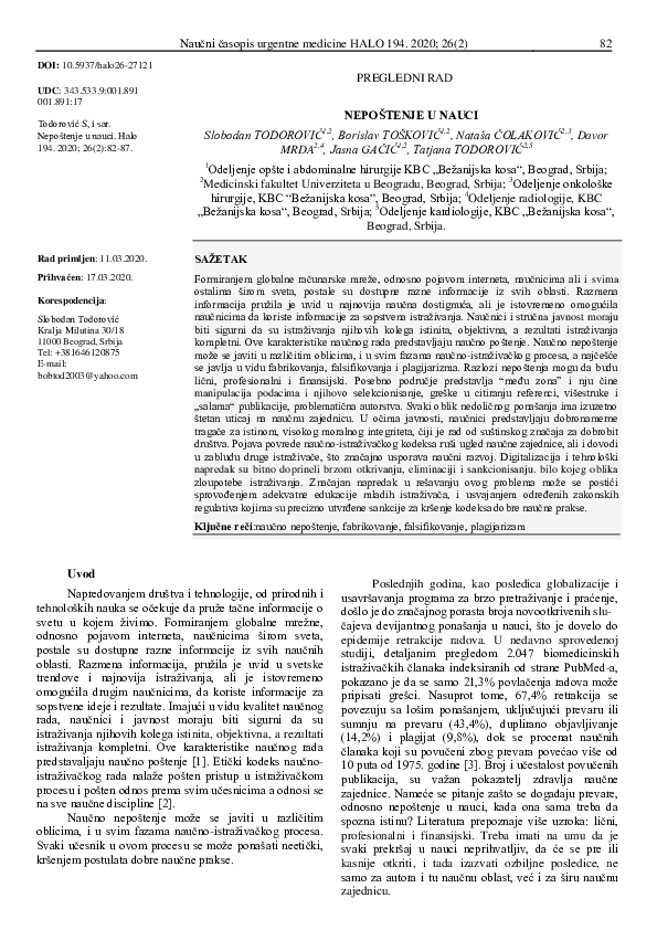 (PDF) Scientific misconduct