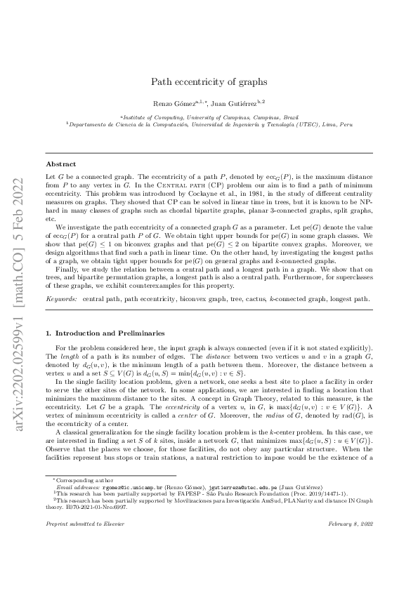 (PDF) Path eccentricity of graphs