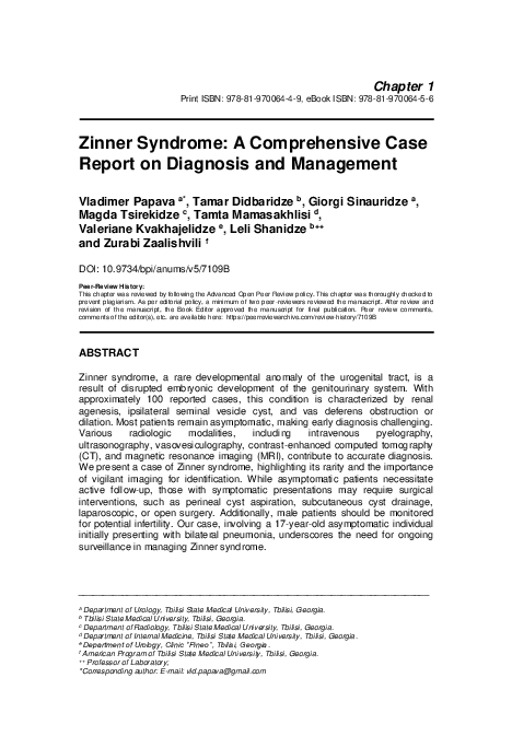 (PDF) Zinner Syndrome: A Comprehensive Case Report on Diagnosis and ...