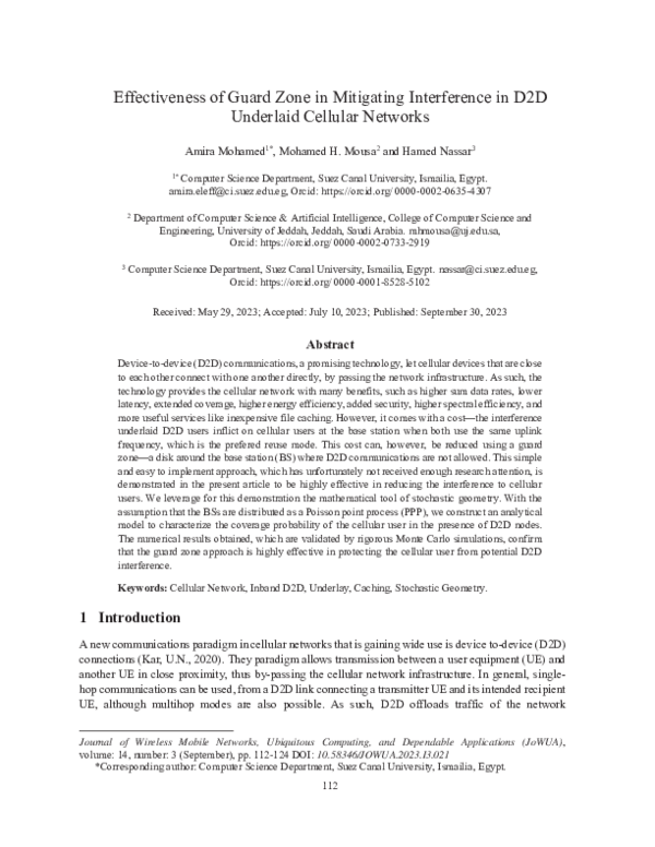 (PDF) Effectiveness of Guard Zone in Mitigating Interference in D2D Underlaid Cellular Networks ...
