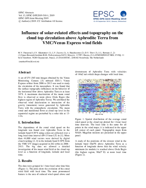 (PDF) Influence of solar-related effects and topography on the cloud ...