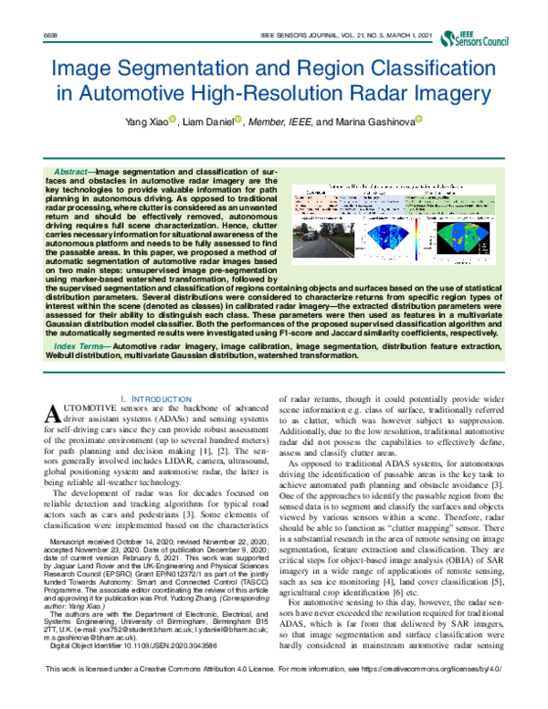 (PDF) Image Segmentation and Region Classification in Automotive High ...