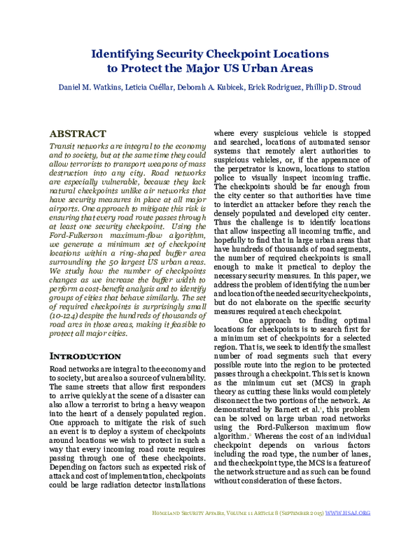 (PDF) Protect the Major US Urban Areas | Erick Rodriguez - Academia.edu
