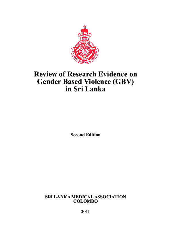(PDF) Evidence on Gender Based Violence ( GBV ) in Sri Lanka