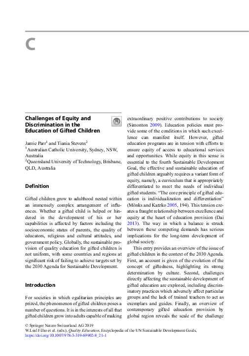(PDF) Challenges of Equity and Discrimination in the Education of ...