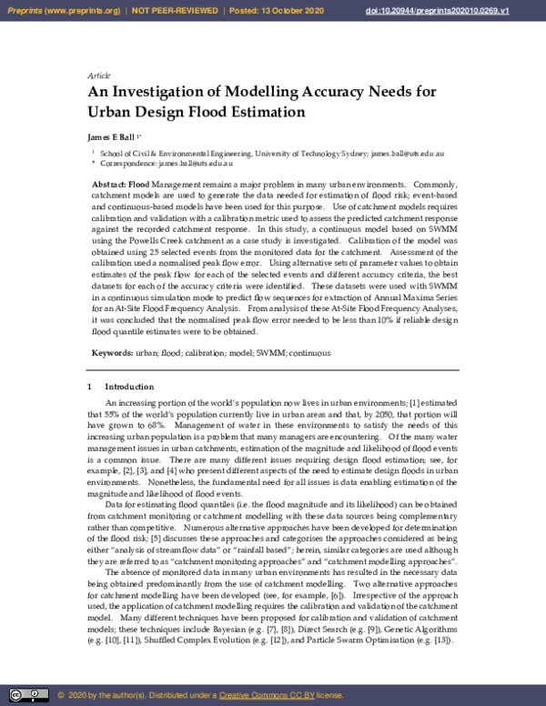 Pdf An Investigation Of Modelling Accuracy Needs For Urban Design