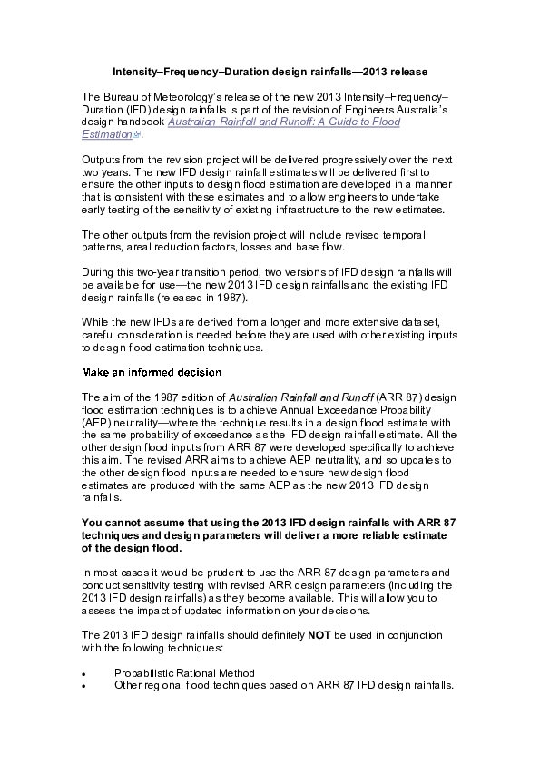 (PDF) Australian Rainfall and Runoff: A Guide to Flood Estimation