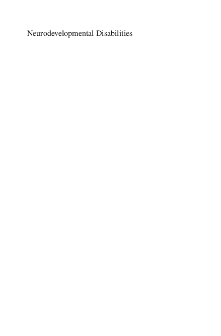 (PDF) Neurodevelopmental Disabilities