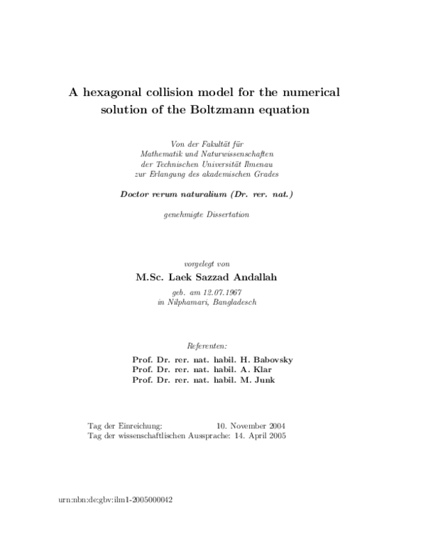 (PDF) A hexagonal collision model for the numerical solution of the ...