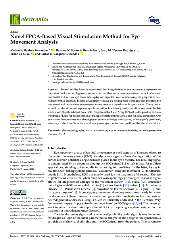 (PDF) Novel FPGA-Based Visual Stimulation Method for Eye Movement Analysis