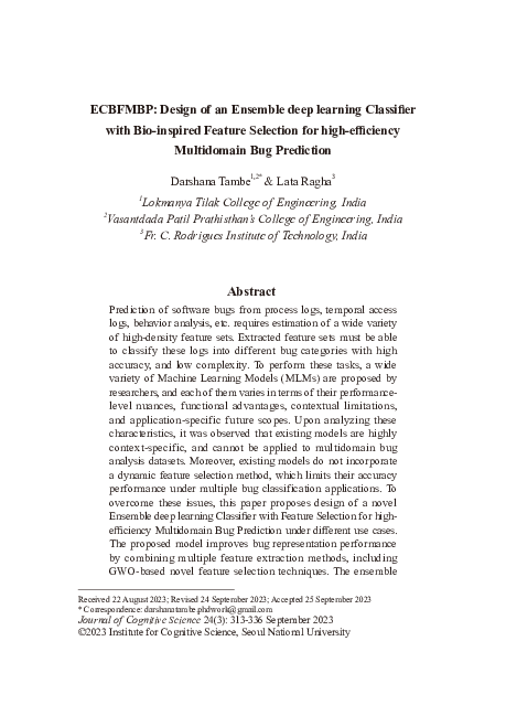 (PDF) ECBFMBP: Design of an Ensemble deep learning Classifier with Bio ...