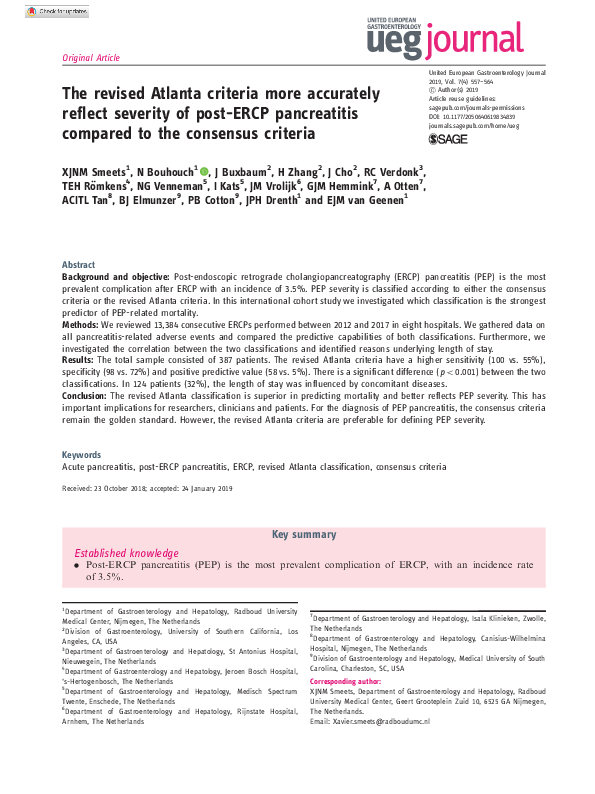 (PDF) The revised Atlanta criteria more accurately reflect severity of ...