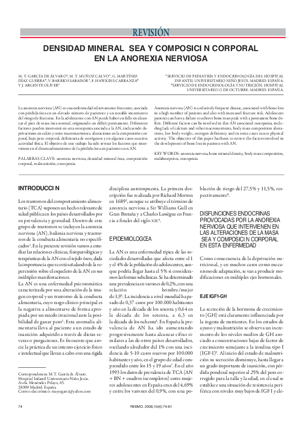 (PDF) Densidad mineral sea y composici n corporal en la anorexia nerviosa