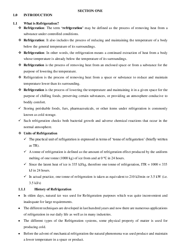 (PDF) Refrigeration and AirConditioning MEP 411 Materials