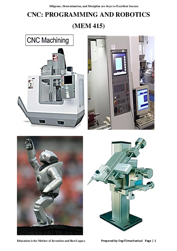 (PDF) CNC Programming and Robotics