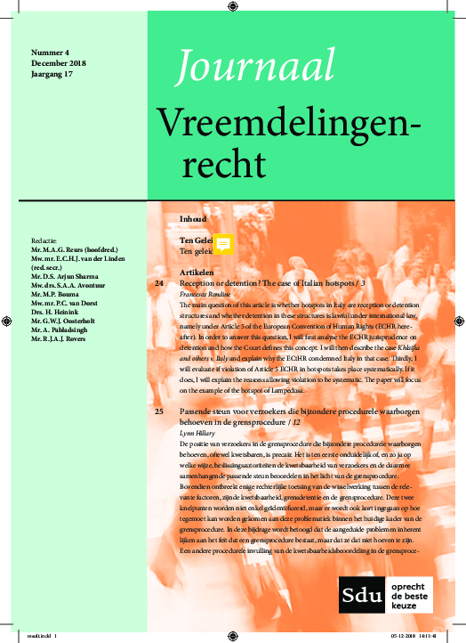 (PDF) Rondine preview Reception or detention? The case of Italian hotspots