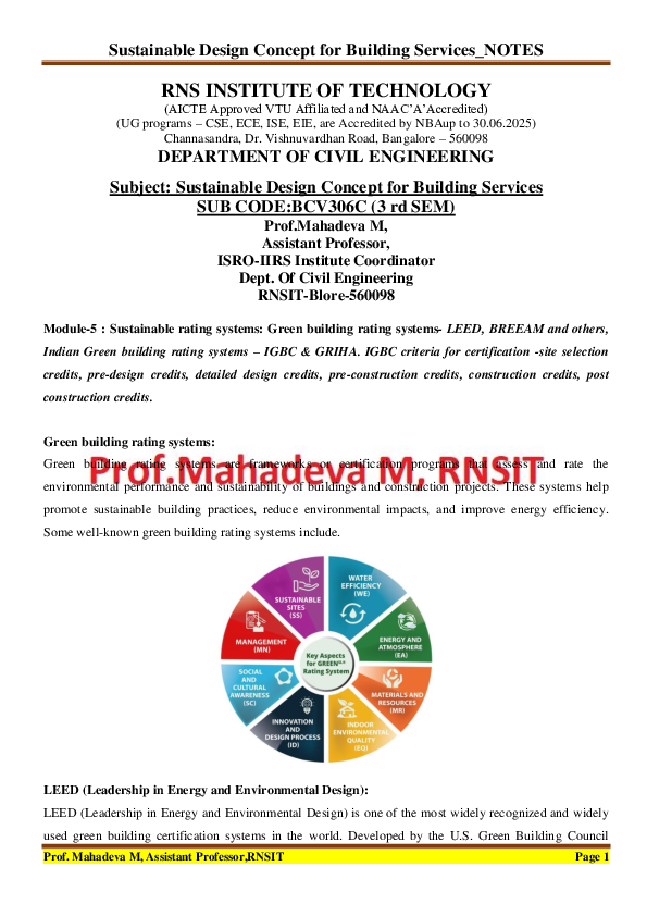 (PDF) Sustainable Design Concept for Building Services_NOTES