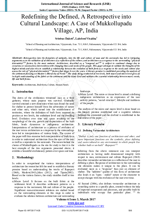 (PDF) Licensed Under Creative Commons Attribution CC BY Redefining the ...