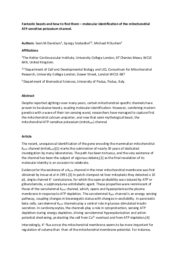 (PDF) Fantastic beasts and how to find them—Molecular identification of ...