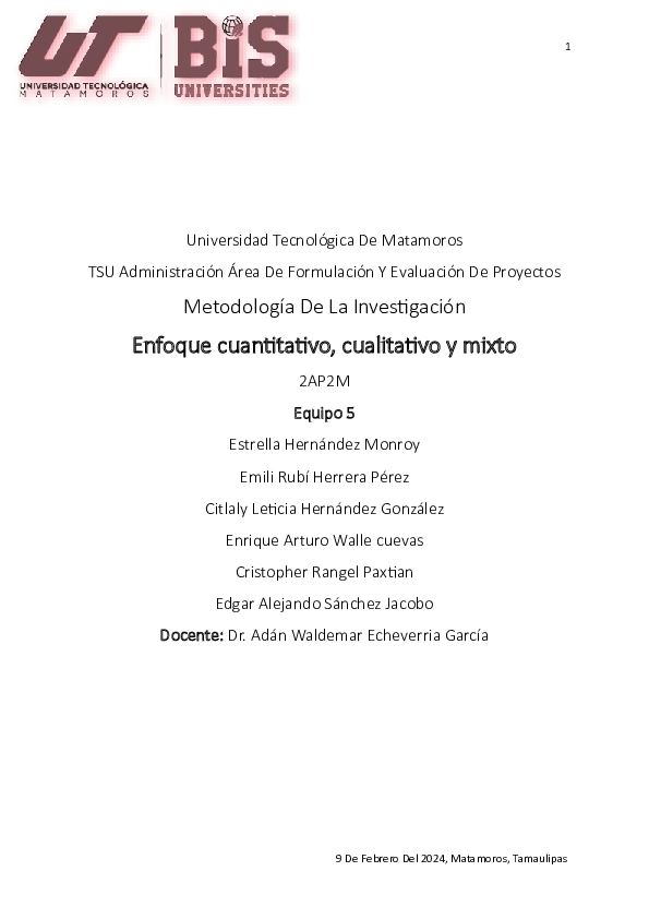 (PDF) Enfoque Cuantitativo Cualitativo Y Mixto