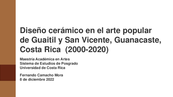 Diseño cerámico en el arte popular de Guaitil y San Vicente, Guanacaste ...