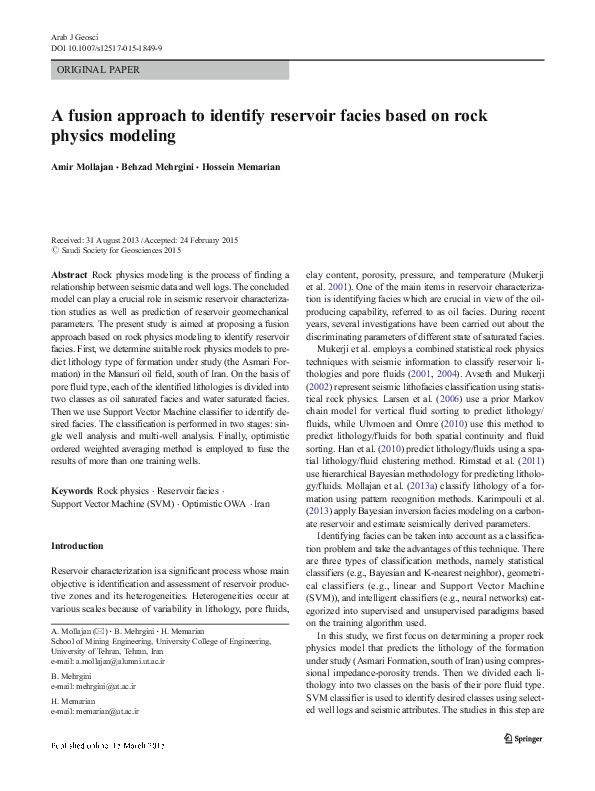 (PDF) A fusion approach to identify reservoir facies based on rock ...