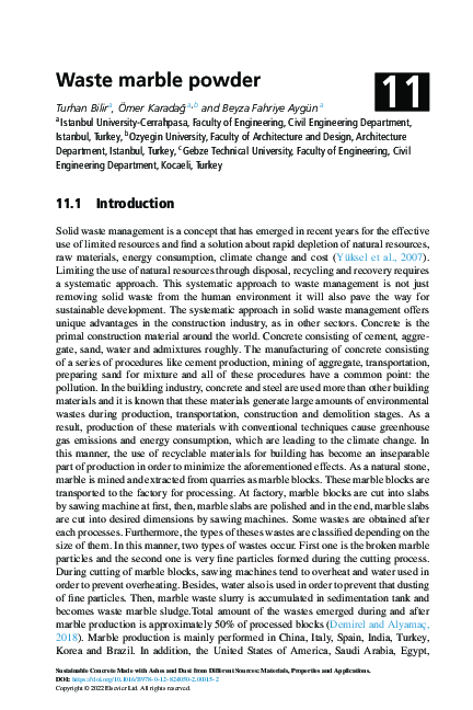(PDF) Waste marble powder