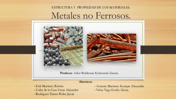 (PDF) Metales no Ferrosos