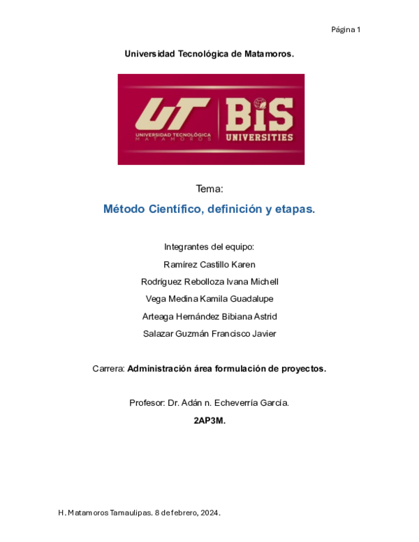 (PDF) Ensayo del metodo cientifico y sus etapas (PDF) Ensayo del metodo cientifico y sus etapas