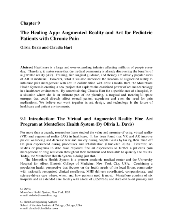 (PDF) The Healing App: Augmented Reality and Art for Pediatric Patients ...