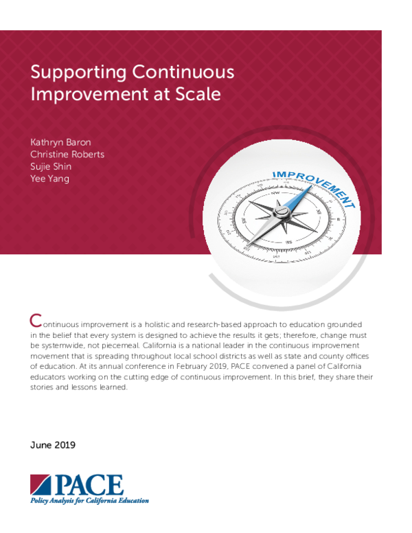 (PDF) Supporting Continuous Improvement at Scale