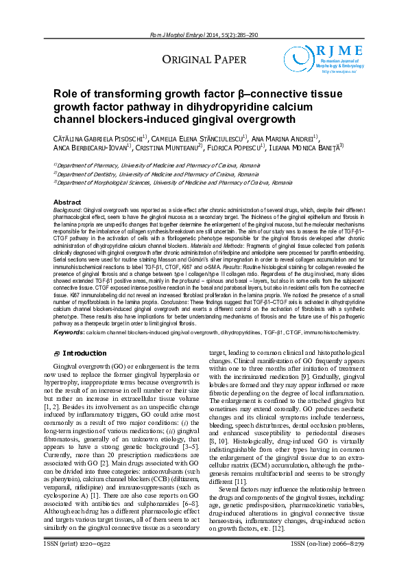(PDF) Role of transforming growth factor β-connective tissue growth factor pathway in ...