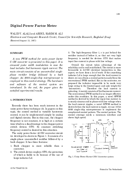 (PDF) Digital Power Factor Meter