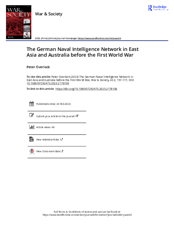 (PDF) The German Naval Intelligence Network in East Asia and Australia ...
