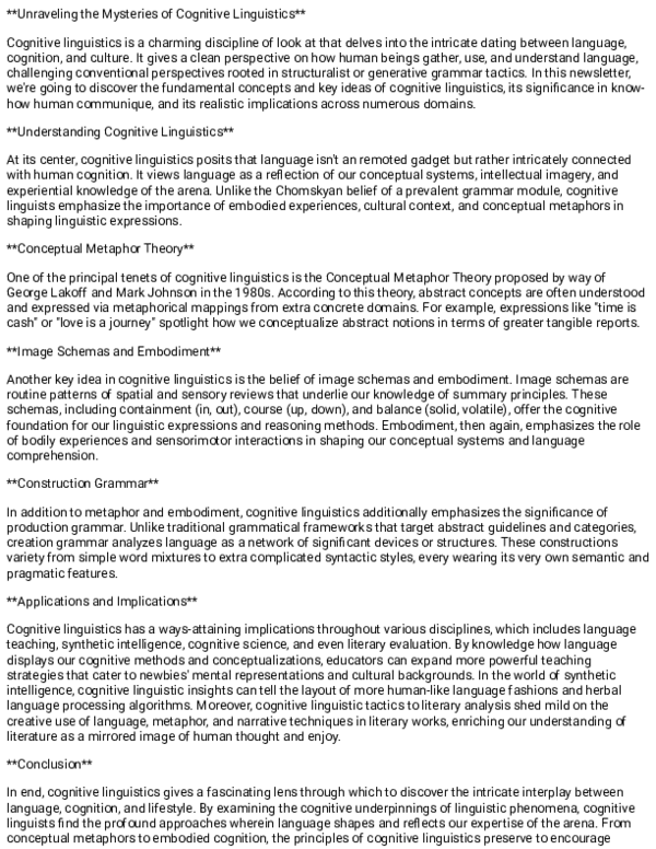 (PDF) Article on Cognitive Linguistics (2)