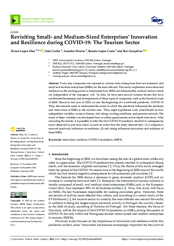(PDF) Revisiting Small- and Medium-Sized Enterprises’ Innovation and Resilience during COVID-19 ...