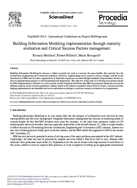 (PDF) Building information modeling implementation strategies for public infrastructure projects ...